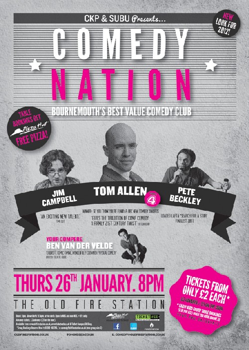 Four exciting comedy acts set the Old Fire Station alight